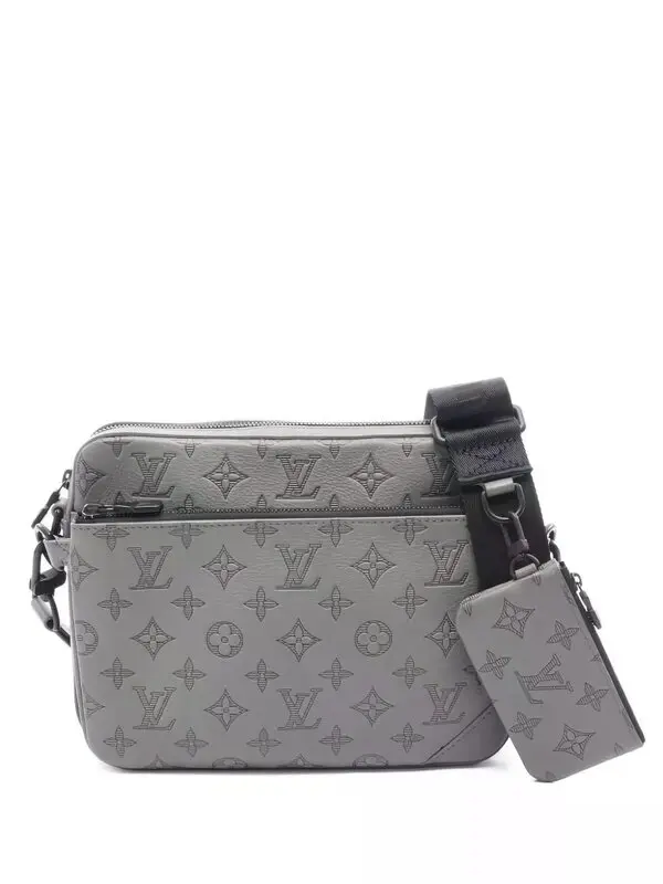 LOUIS VUITTON 2010s Trio Monogram Messenger Bag - Grey