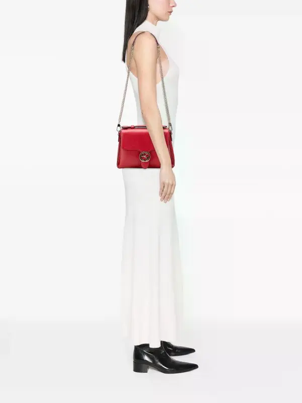 Gucci Small Dollar Calf Interlocking G Satchel - Red