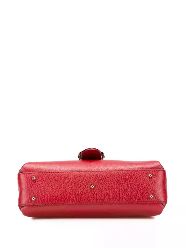 Gucci Small Dollar Calf Interlocking G Satchel - Red