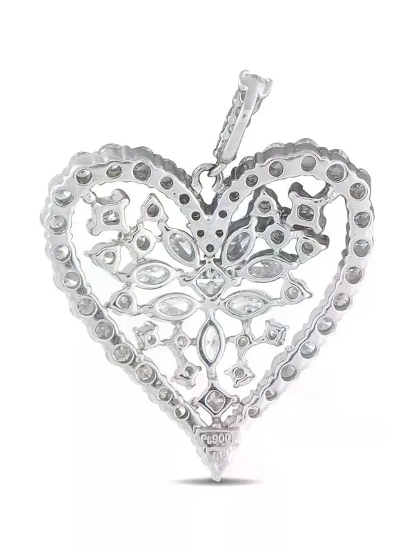 LB EXCLUSIVE Platinum Heart Diamond Pendant