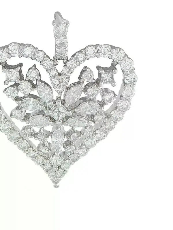 LB EXCLUSIVE Platinum Heart Diamond Pendant