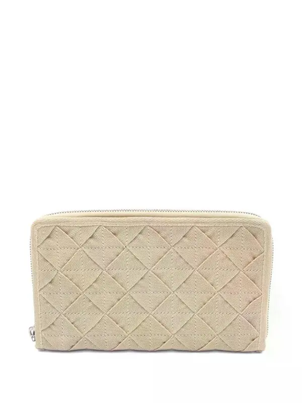 Bottega Veneta 2010s Intrecciato Continental Wallet - Neutrals