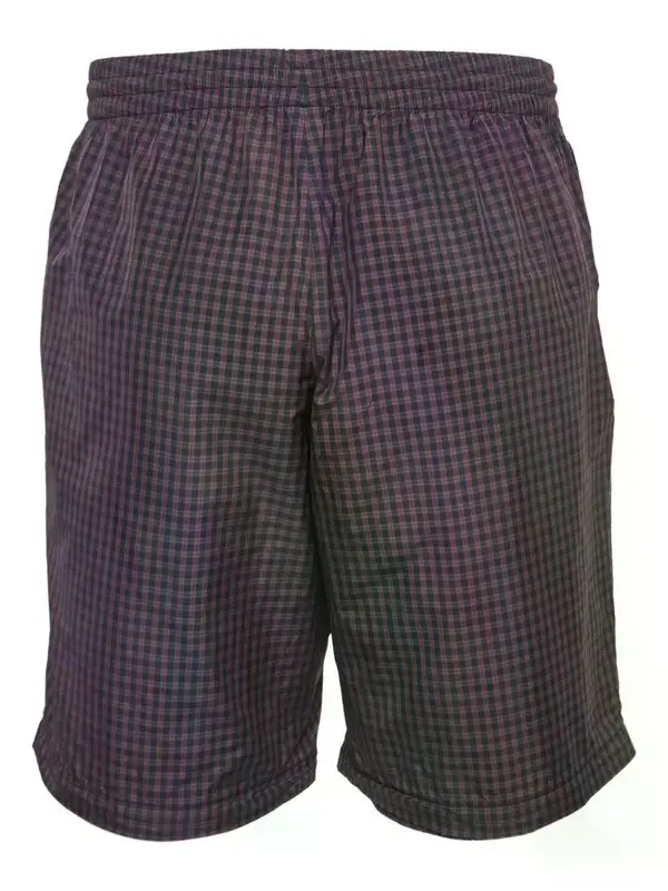 Balenciaga Check-print Shorts - Blue