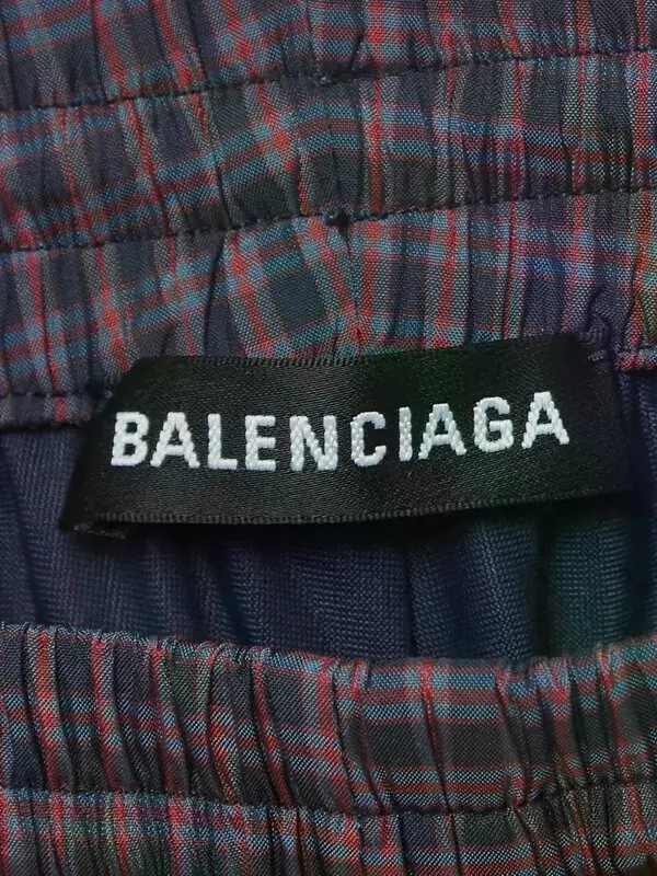 Balenciaga Check-print Shorts - Blue