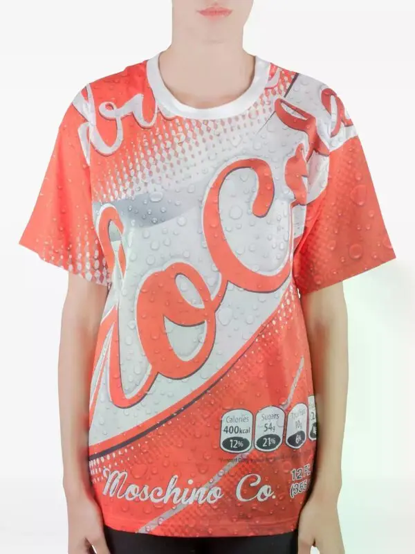 Moschino Soda-print T-shirt - Red