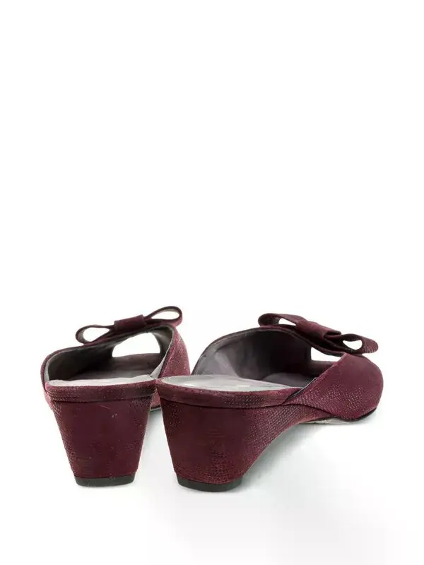 STUART WEITZMAN 50mm Bow-detail Mules - Red