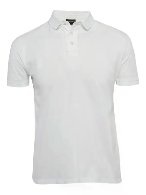 Emporio Armani Cotton Short-sleeve Polo Shirt - White