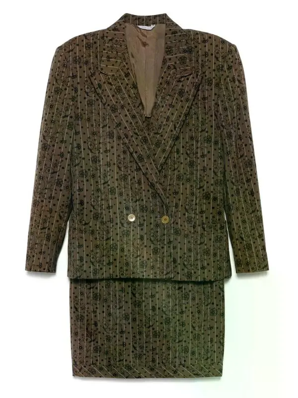 Versace 1980's Floral-print Suit