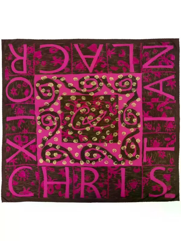 Christian Lacroix 2000s Abstract-print Silk Scarf