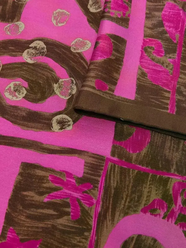 Christian Lacroix 2000s Abstract-print Silk Scarf