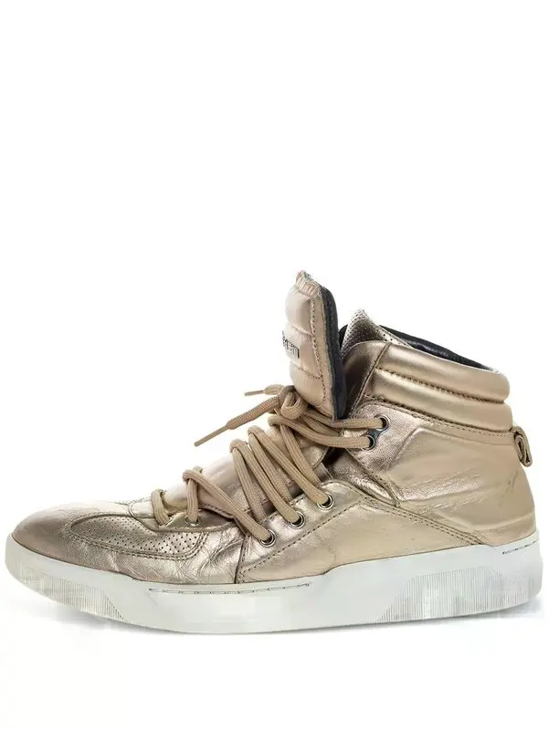 Dolce & Gabbana Metallic-finish Leather Sneakers
