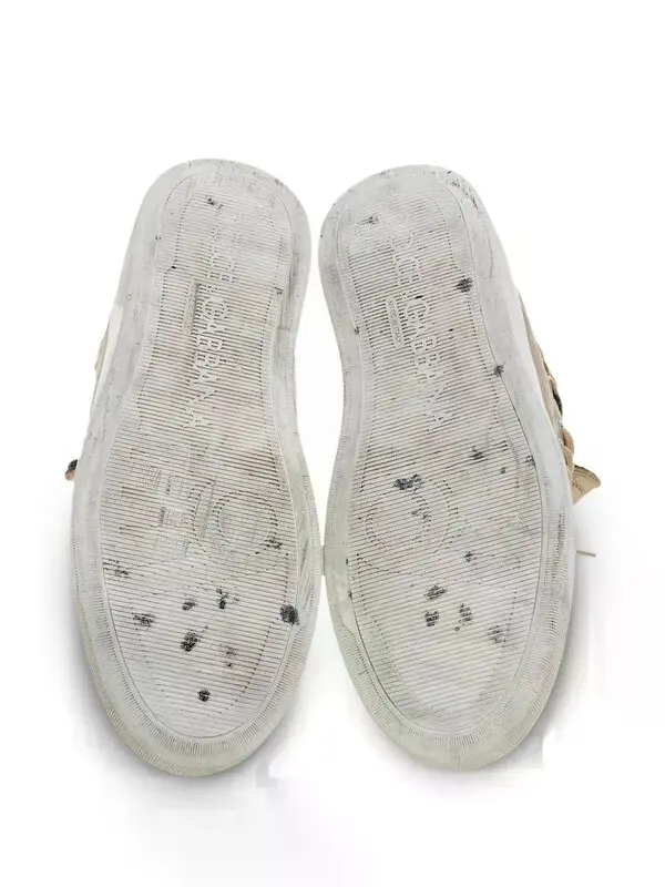 Dolce & Gabbana Metallic-finish Leather Sneakers