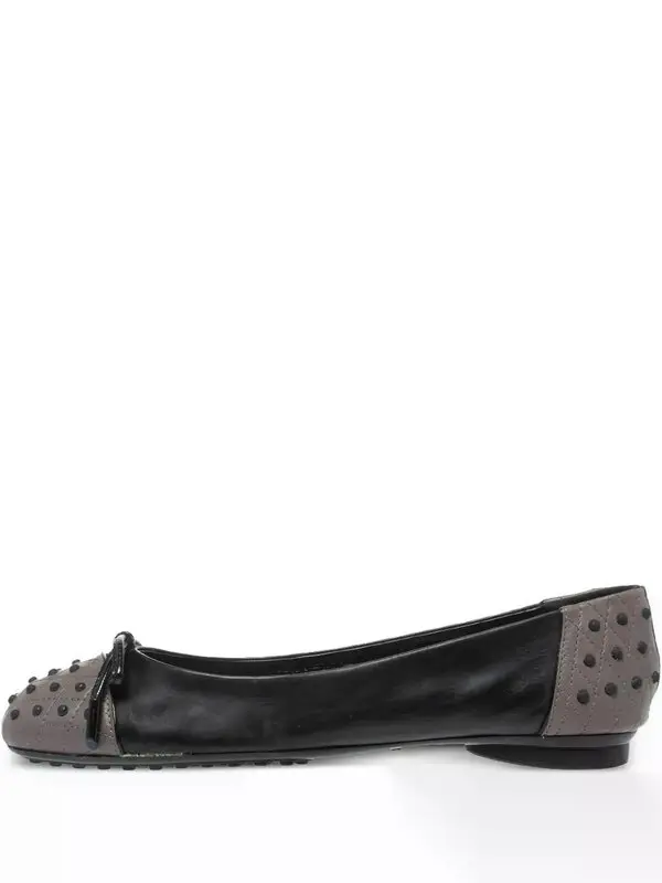 TOD'S Studded Ballerina Flats - Black