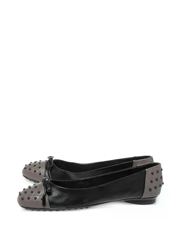 TOD'S Studded Ballerina Flats - Black