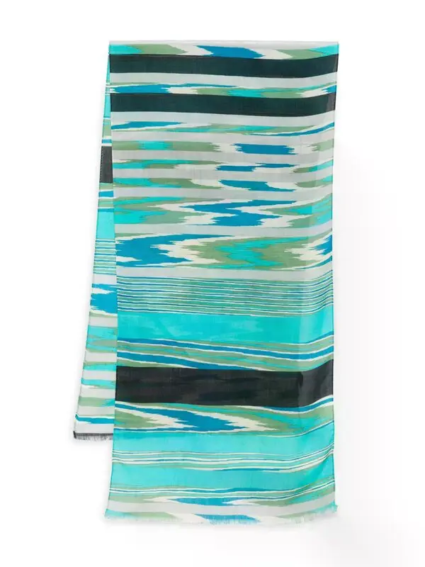Missoni 2000 Striped Scarf - Blue
