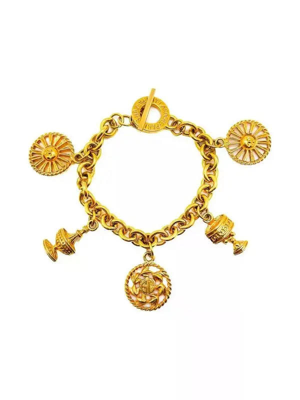 JENNIFER GIBSON JEWELLERY 1980s Guy Laroche Charm Bracelet - Gold