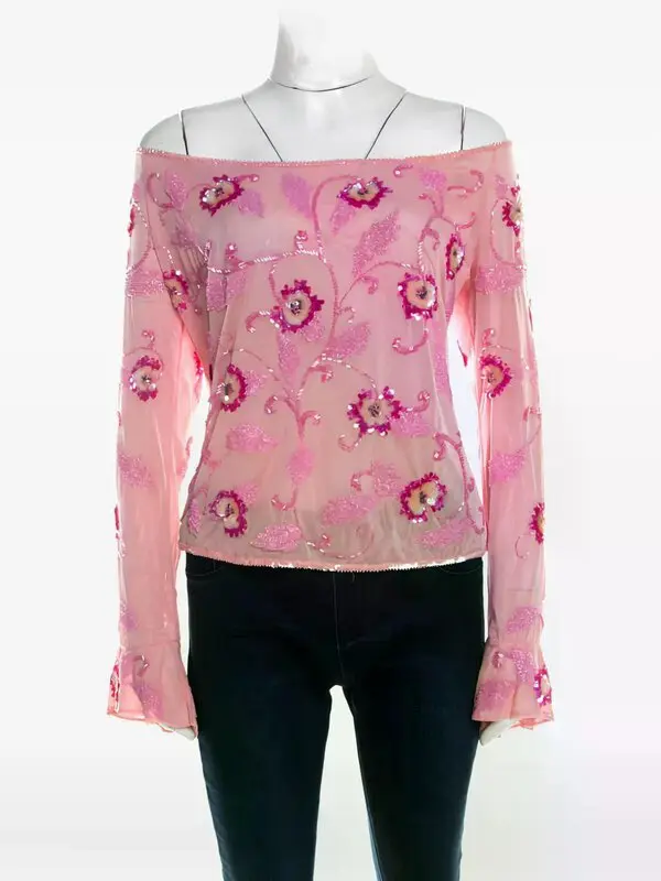 Escada Sequin-embellished Long-sleeve Top