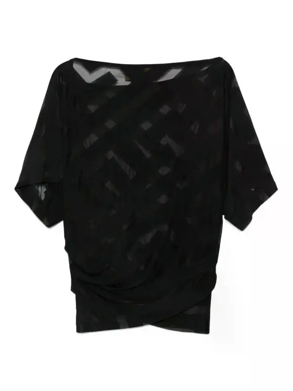 VIVIENNE WESTWOOD 2000s Geometric-pattern Mesh Blouse