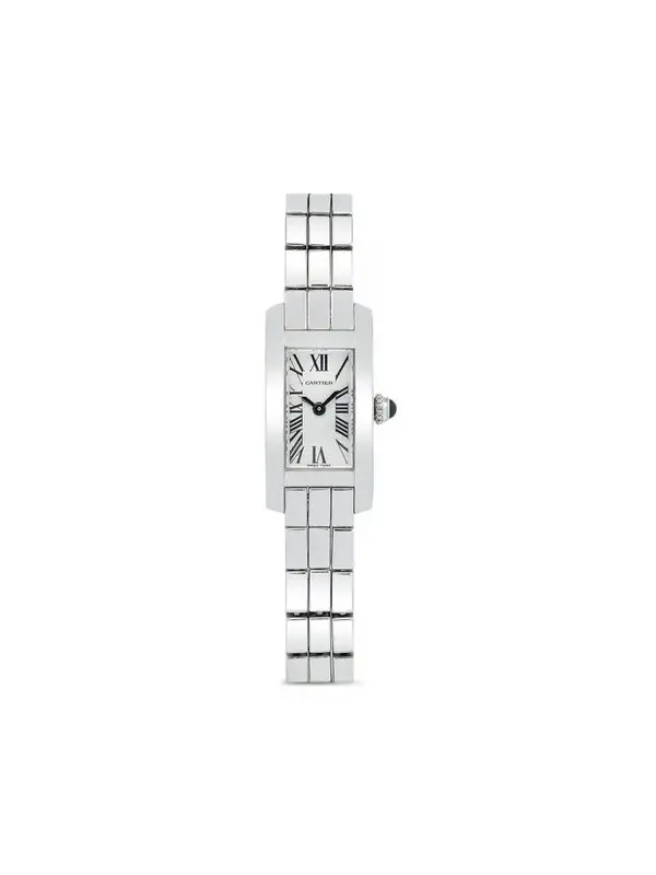 CARTIER Tank Allongée 27mm 18k White Gold Watch - Silver