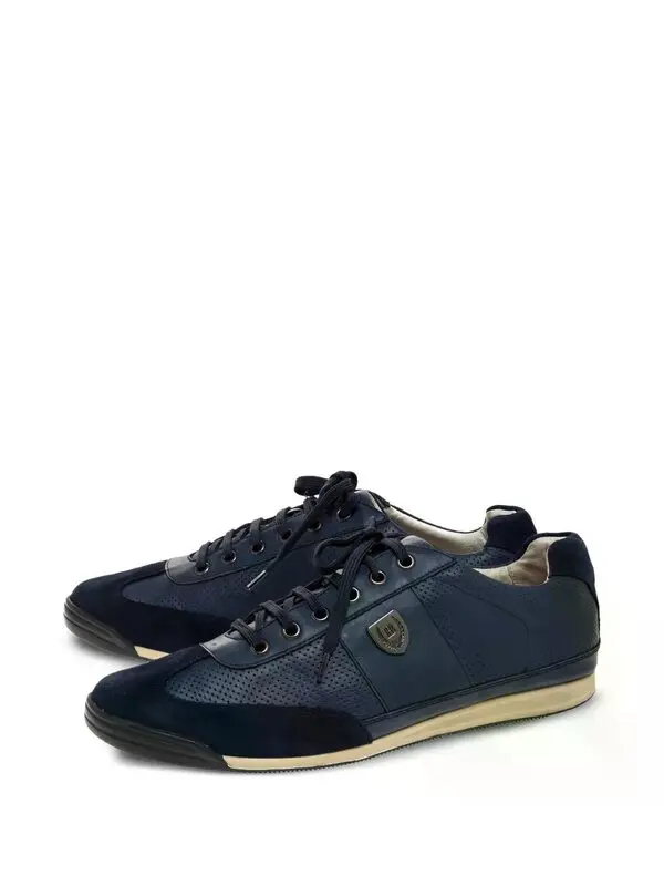 Balmain Logo-plaque Leather Sneakers