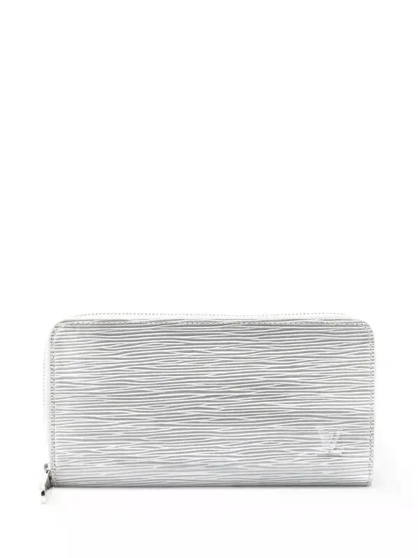 LOUIS VUITTON Zippy Wallet Epi Leather Small Wallets - Silver