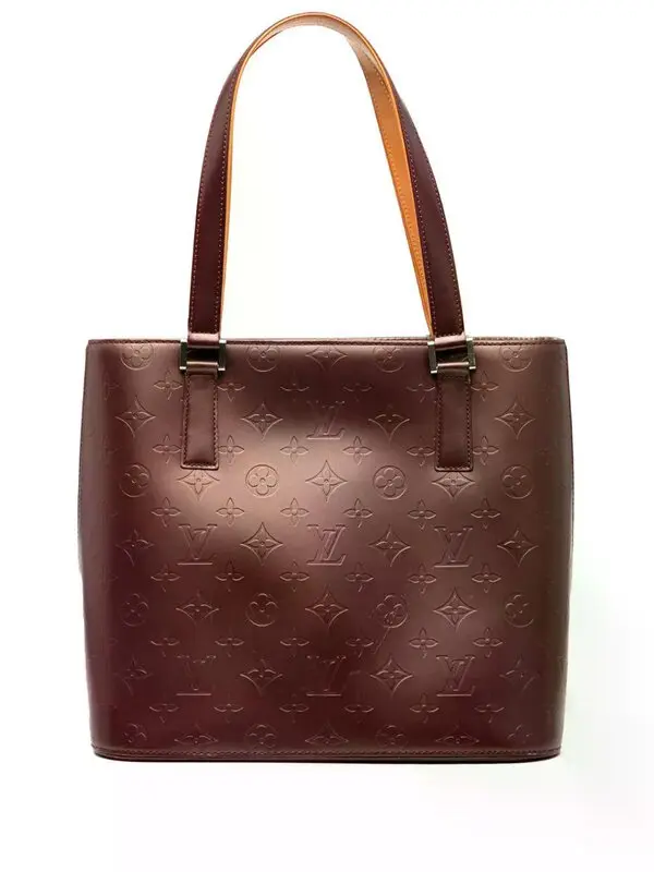 LOUIS VUITTON 2002 Monogram Mat Stockton Tote Bag - Red