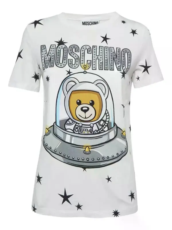 Moschino Bear-spaceship Star T-shirt - White