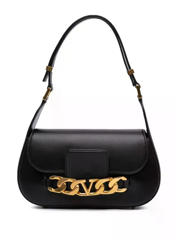 Valentino Garavani Vlogo Chain Shoulder Bag - Black