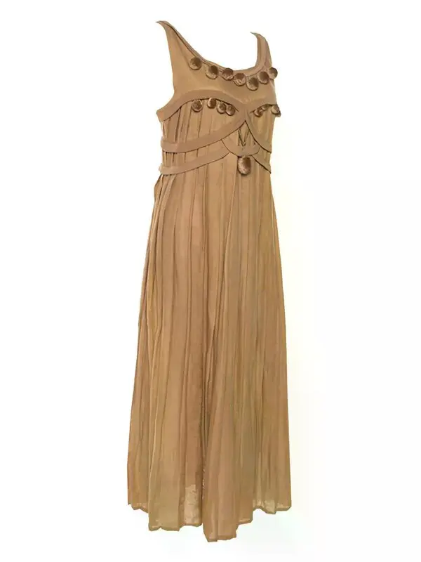 Bottega Veneta Pleated Pom-pom Dress