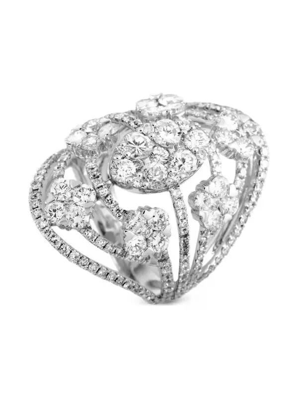 LB EXCLUSIVE 18k White Gold And Diamond Cocktail Ring