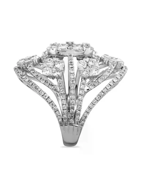 LB EXCLUSIVE 18k White Gold And Diamond Cocktail Ring