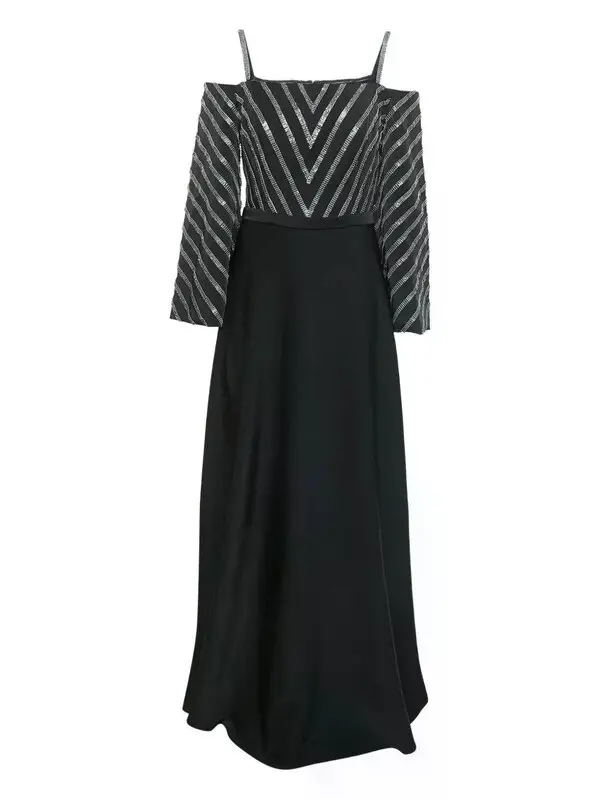 Basix Black Label Beaded Cold-shoulder Dress