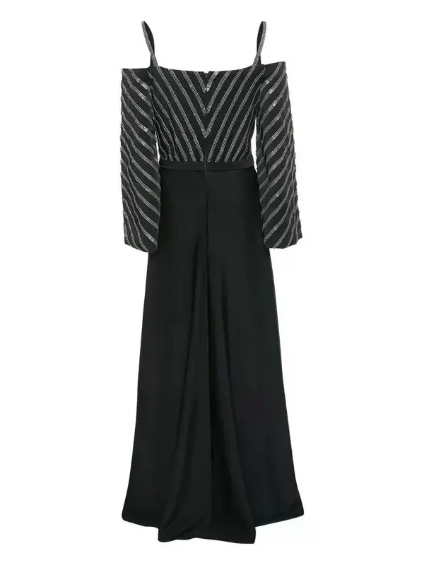Basix Black Label Beaded Cold-shoulder Dress