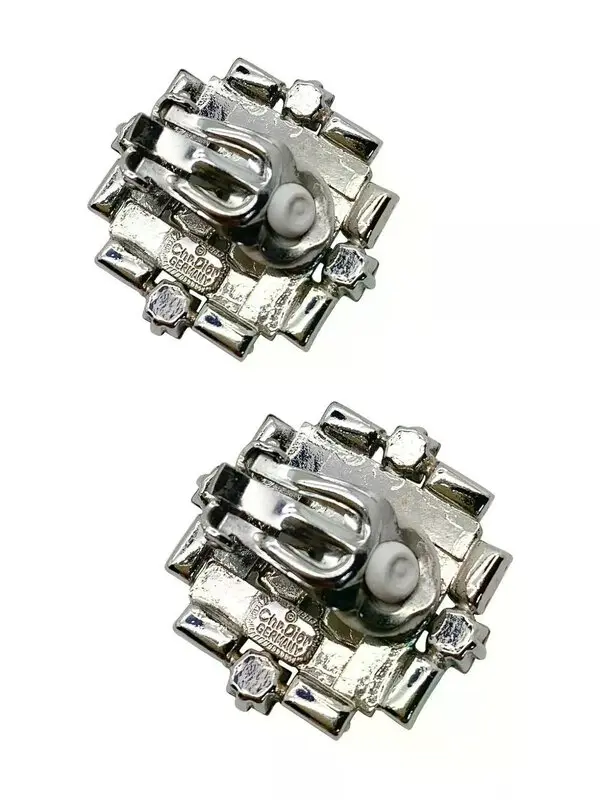 Dior 1970s Art Deco Necklace And Clip-on Earrings