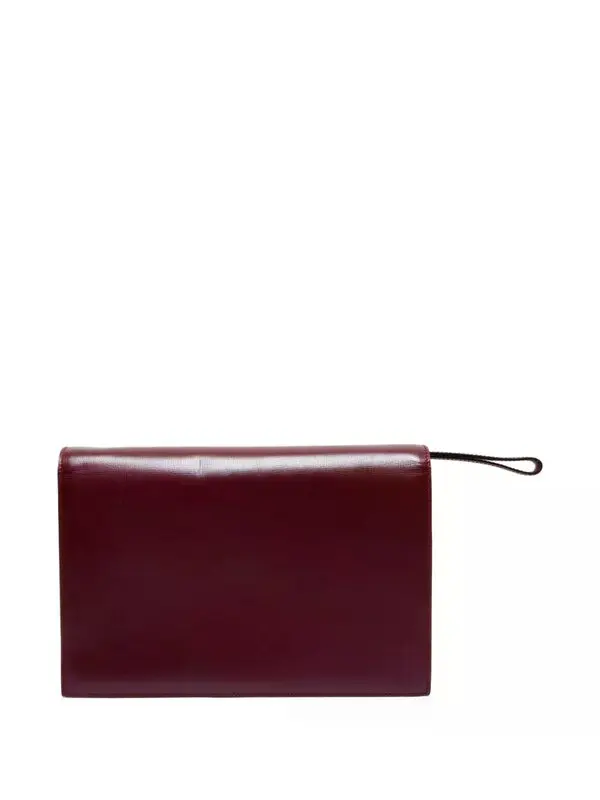 CARTIER 1990-2000s Leather Flap Clutch Bag