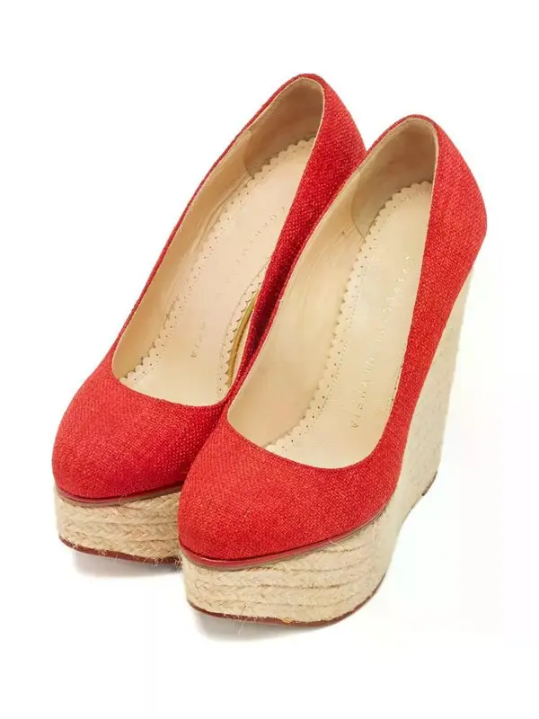 CHARLOTTE OLYMPIA Rope Wedge Pumps