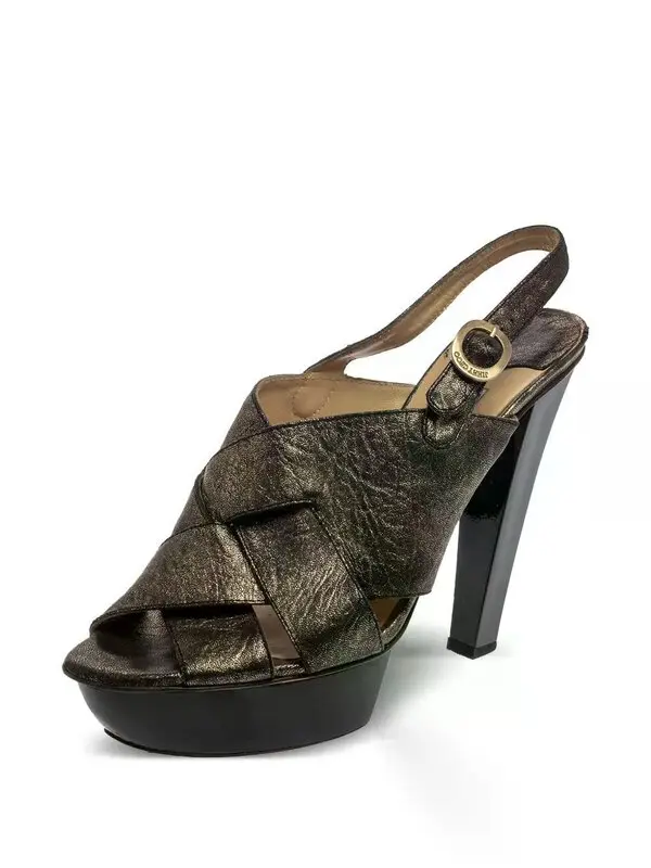 JIMMY CHOO 130mm Metallic Platform Sandals