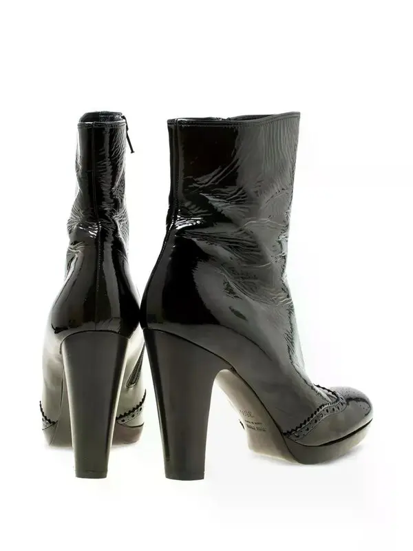 Miu Miu Patent-leather Block Heel Boots