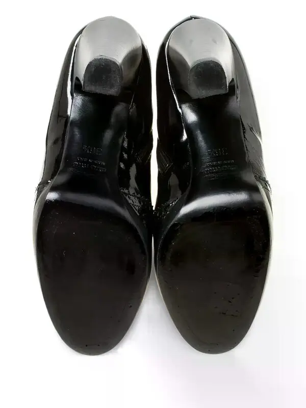 Miu Miu Patent-leather Block Heel Boots