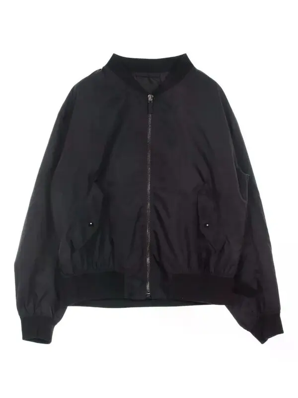 Prada 2010s Logo-plaque Bomber Jacket