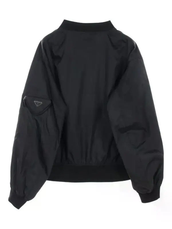 Prada 2010s Logo-plaque Bomber Jacket