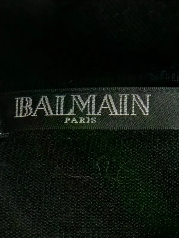 Balmain Wool Blend Crew Neck Sweater