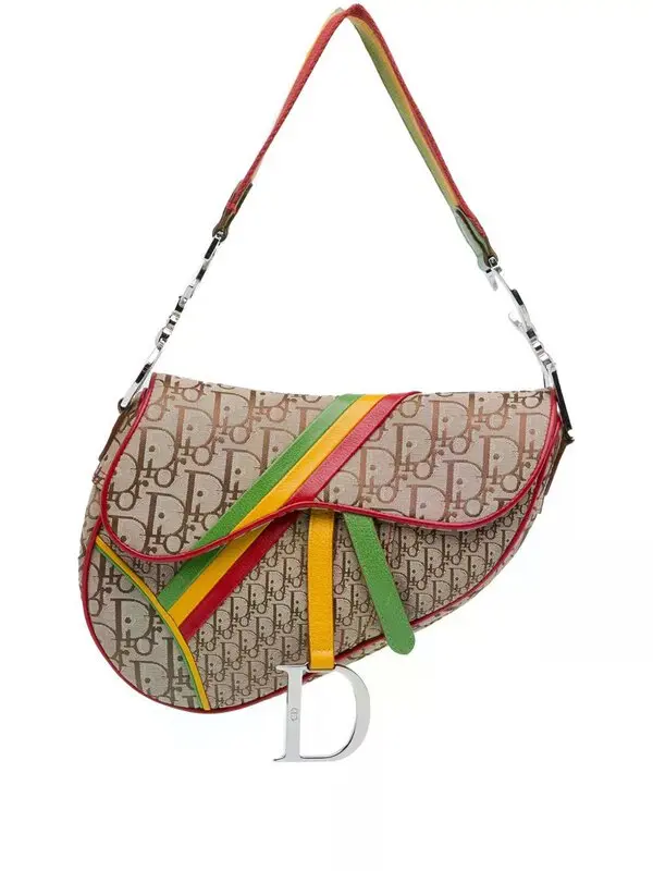 Dior Diorissimo Rasta Saddle Shoulder Bag - Brown