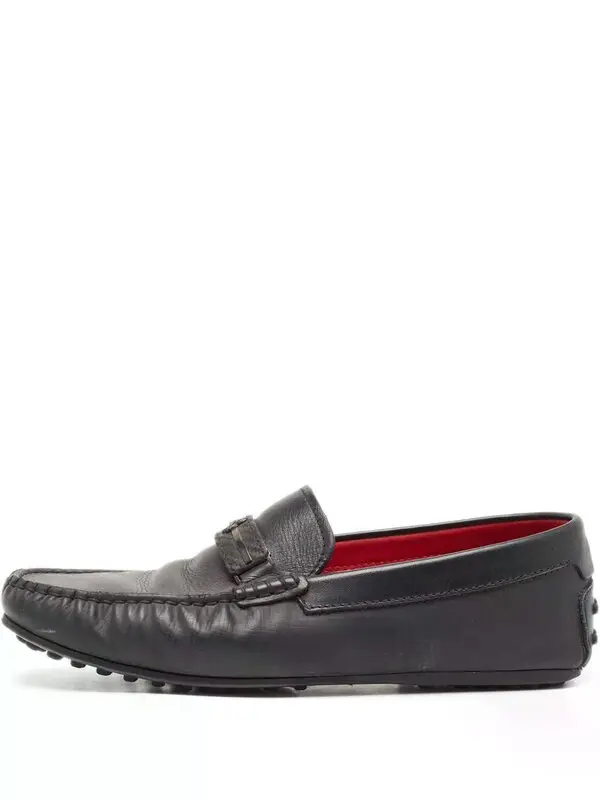 FERRAGAMO Leather Driver Loafers