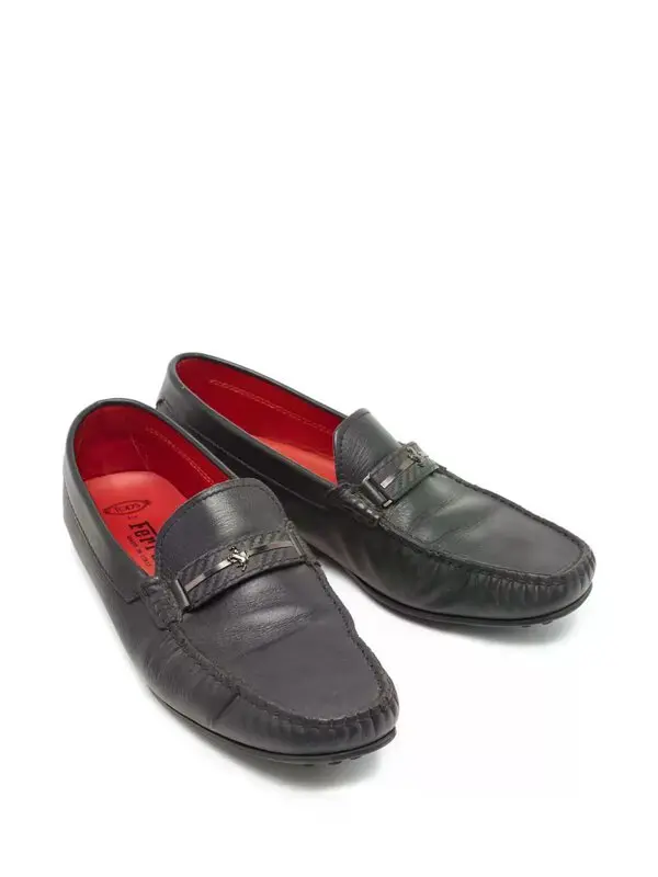 FERRAGAMO Leather Driver Loafers