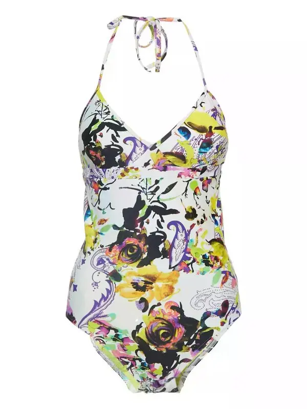 Etro Floral-print Swimsuit - White