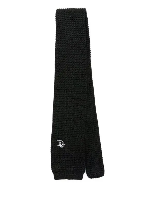 Dior Pre-owned 1980 Knitted Tie - Black