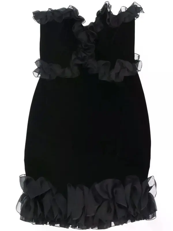 Saint Laurent 1980s Ruffled Mini Dress