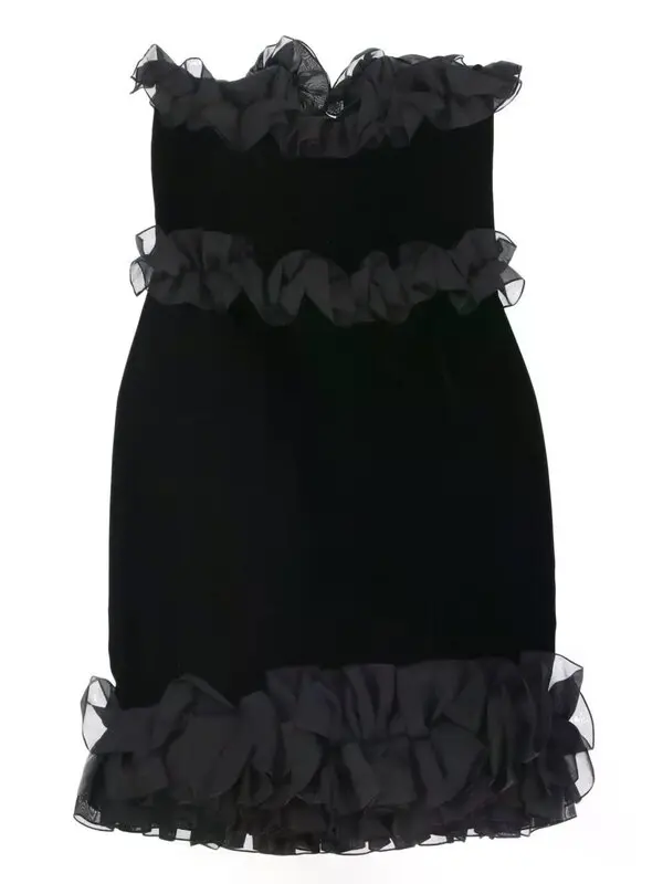 Saint Laurent 1980s Ruffled Mini Dress