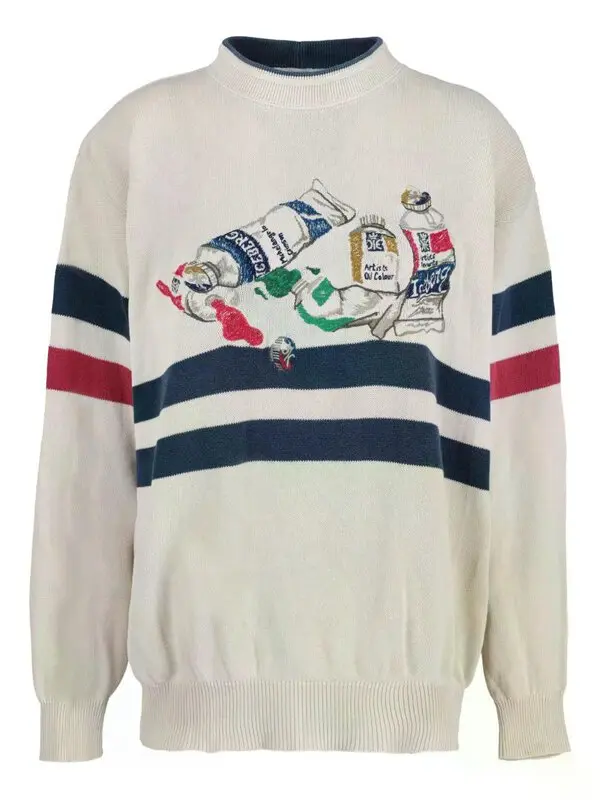 Iceberg Embroidered Paint Tubes Sweater